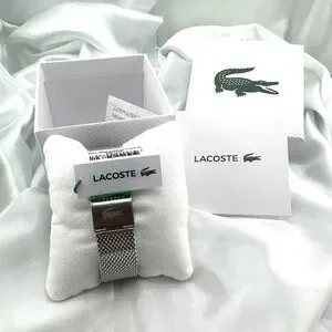Lacoste | Accessories | Lacoste Blue Dial Stainless Steel Silver Mesh ...